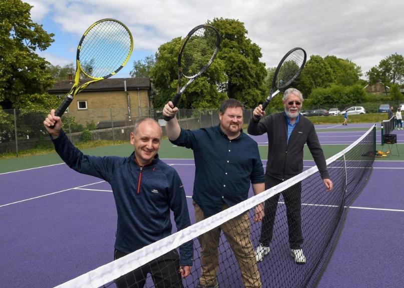Tennis court resurfacing project serves up a winning result - High Peak ...